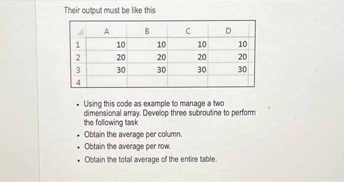 Solved 1. Develop a solution, in which it must be use array | Chegg.com