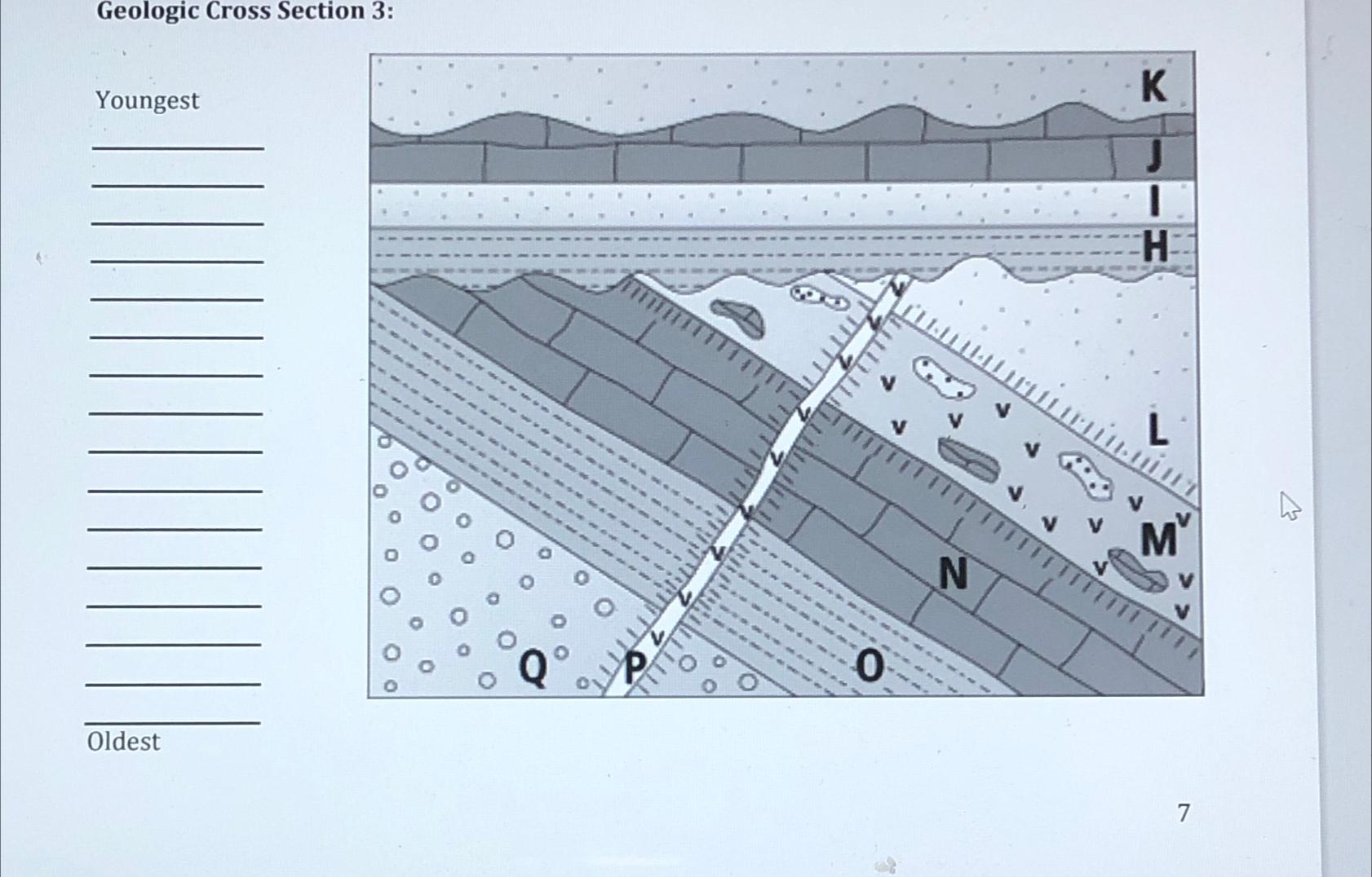 Solved Exercises:For the following, list the geologic events | Chegg.com