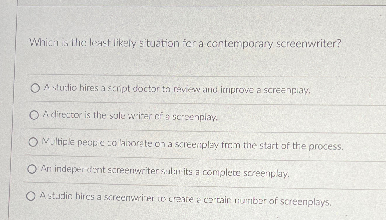 Solved Which is the least likely situation for a | Chegg.com
