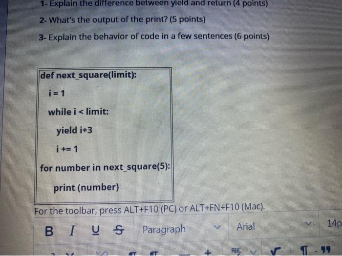 Solved 1- Explain the difference between yield and return (4 | Chegg.com