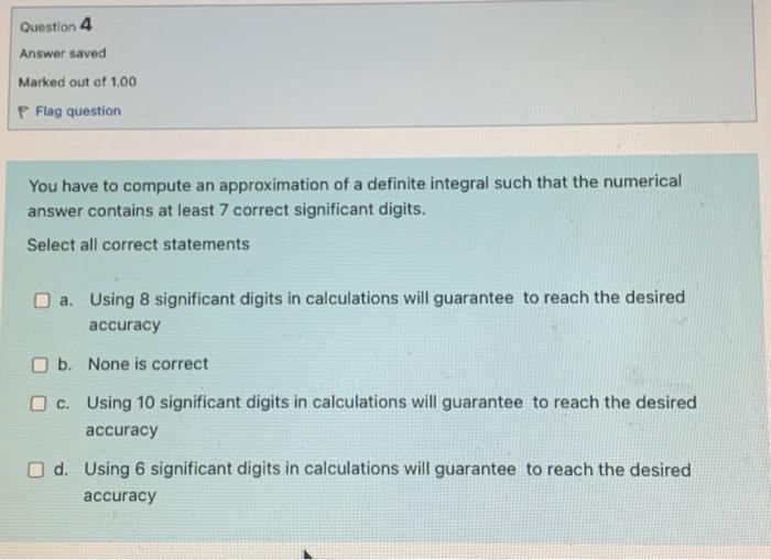 Solved You have to compute an approximation of a definite | Chegg.com