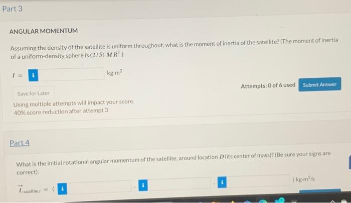 Solved A spherical satellite of radius 4.7 m and mass M = | Chegg.com