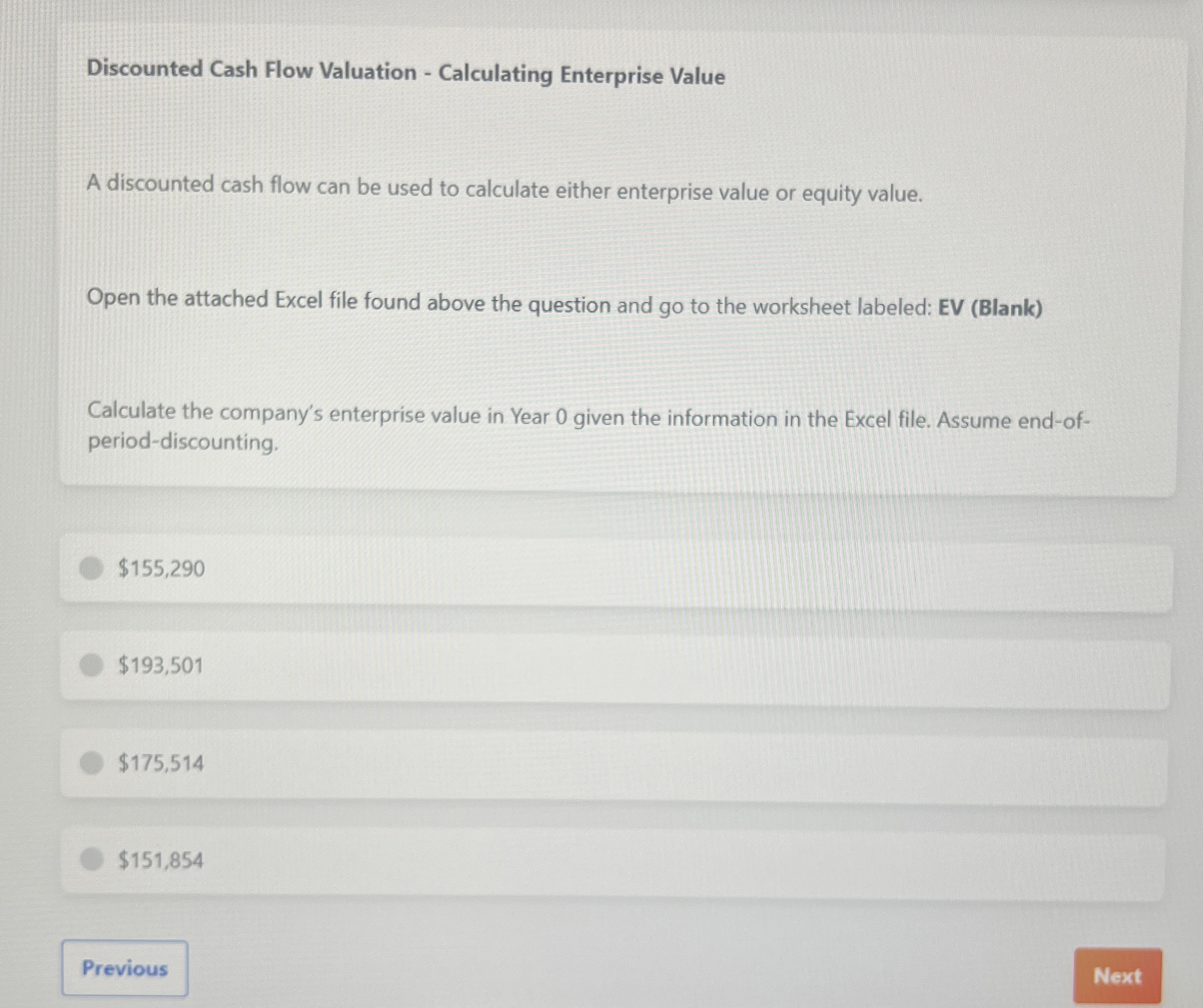 Solved Discounted Cash Flow Valuation - ﻿Calculating | Chegg.com