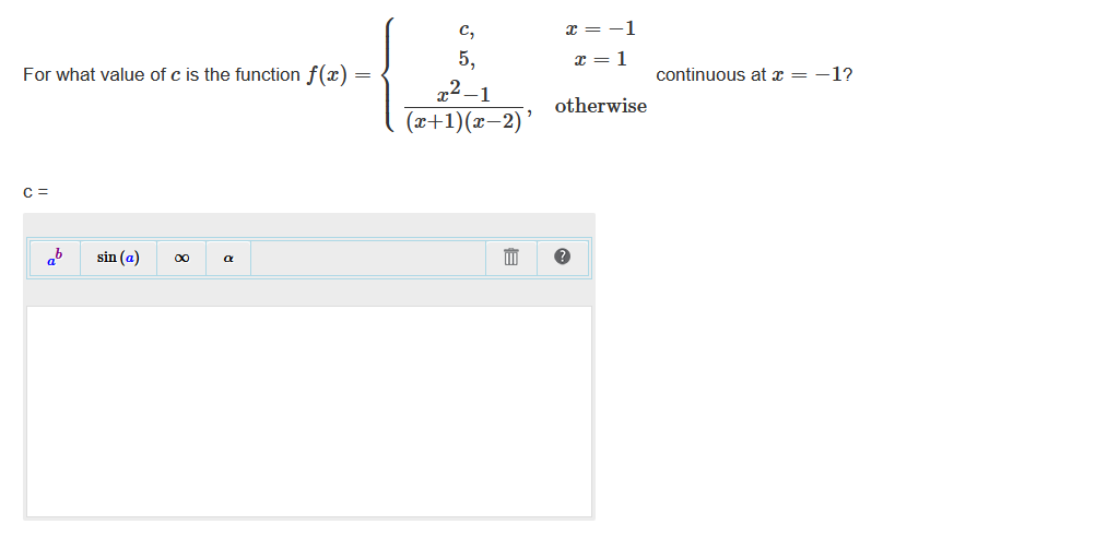 Solved For what value of c ﻿is the function | Chegg.com