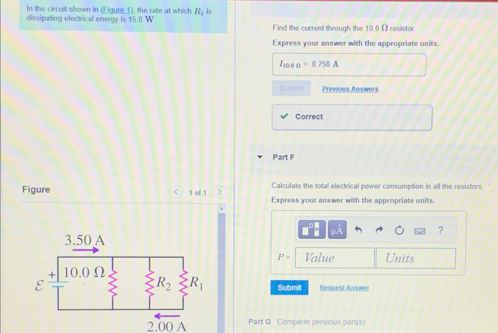 Solved In the circuit shown in (Figure 1), ﻿the rate at | Chegg.com