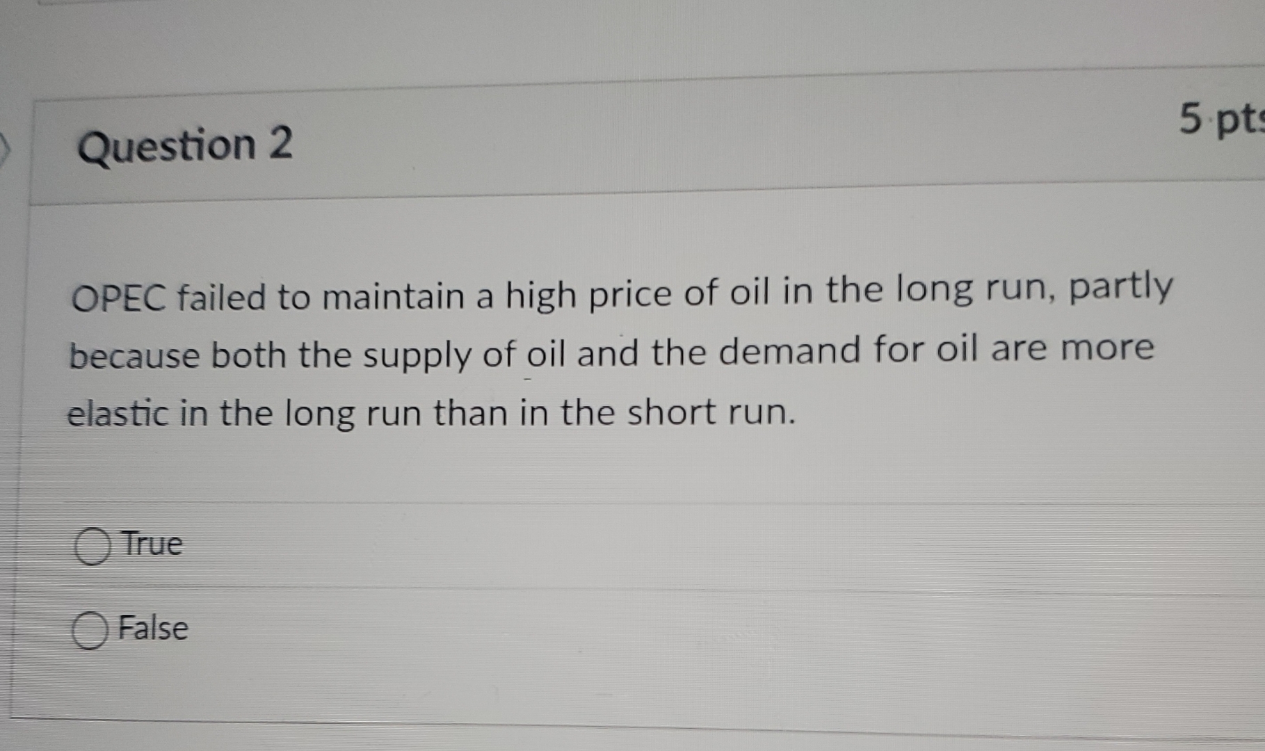 Solved Question 25 ﻿ptOPEC failed to maintain a high price | Chegg.com