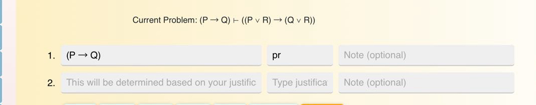 Current Problem: (P→Q)|--((PvvR)→(QvvR))|1.Note | Chegg.com