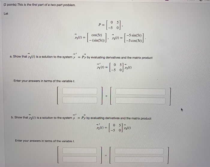 Solved (2 points) This is the first part of a two-part | Chegg.com