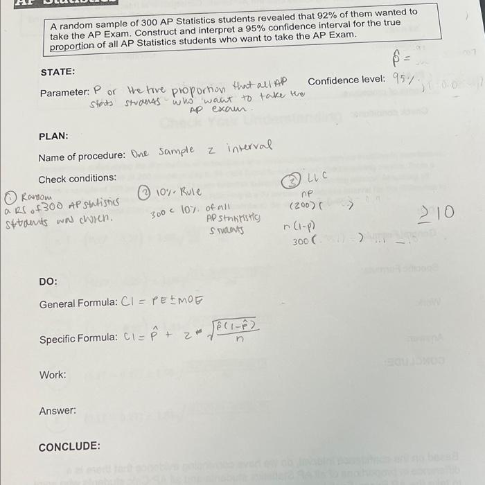 Solved 4 step process plan for confidence interval for true | Chegg.com