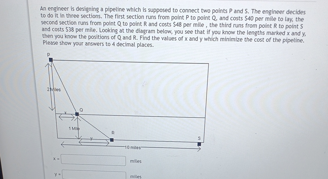 Solved An engineer is designing a pipeline which is supposed | Chegg.com