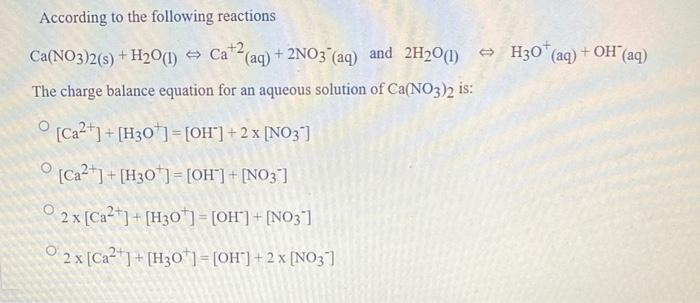 Solved According to the following reactions Ca(NO3)2( | Chegg.com