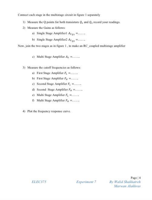 Solved Connect each stage in the multistage circuit in | Chegg.com