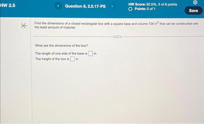 Solved Find the dimensions of a closed rectangular box with | Chegg.com