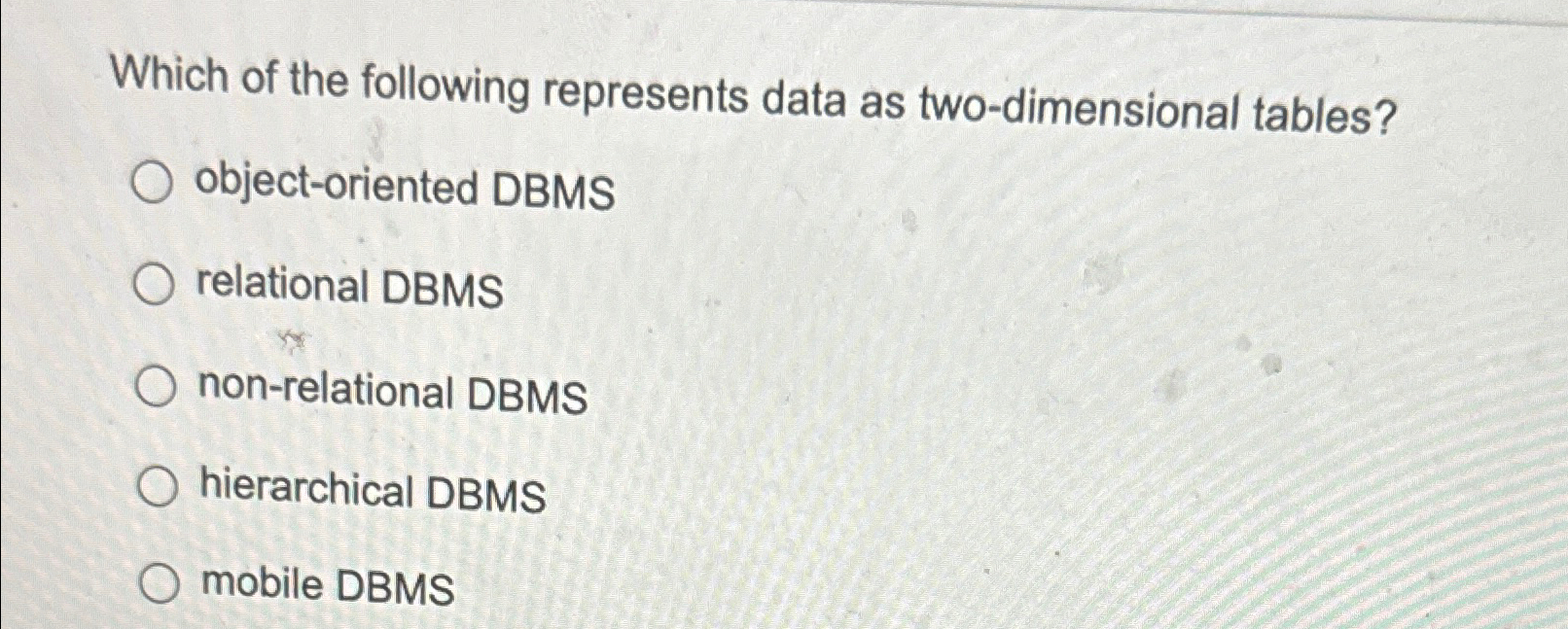 Solved Which of the following represents data as | Chegg.com