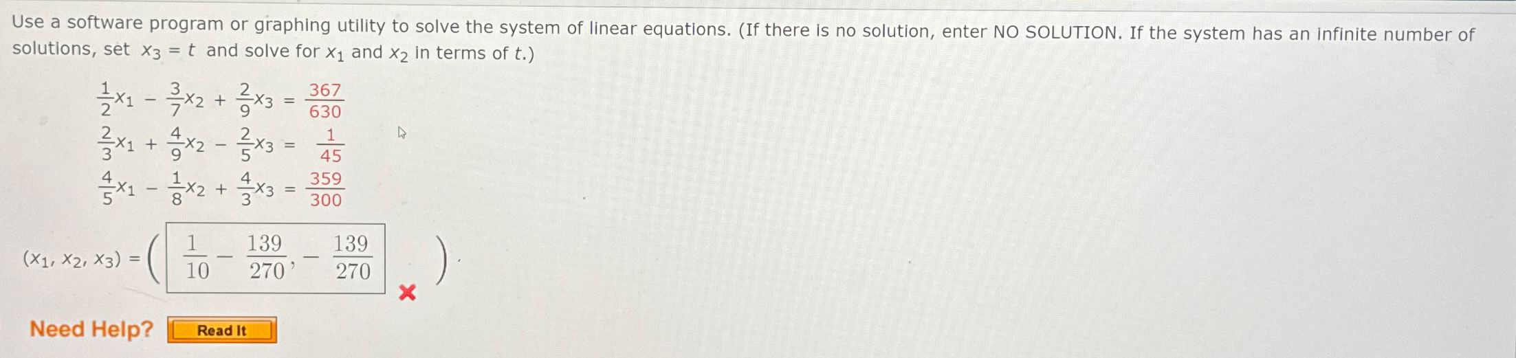 Solved Use a software program or graphing utility to solve | Chegg.com