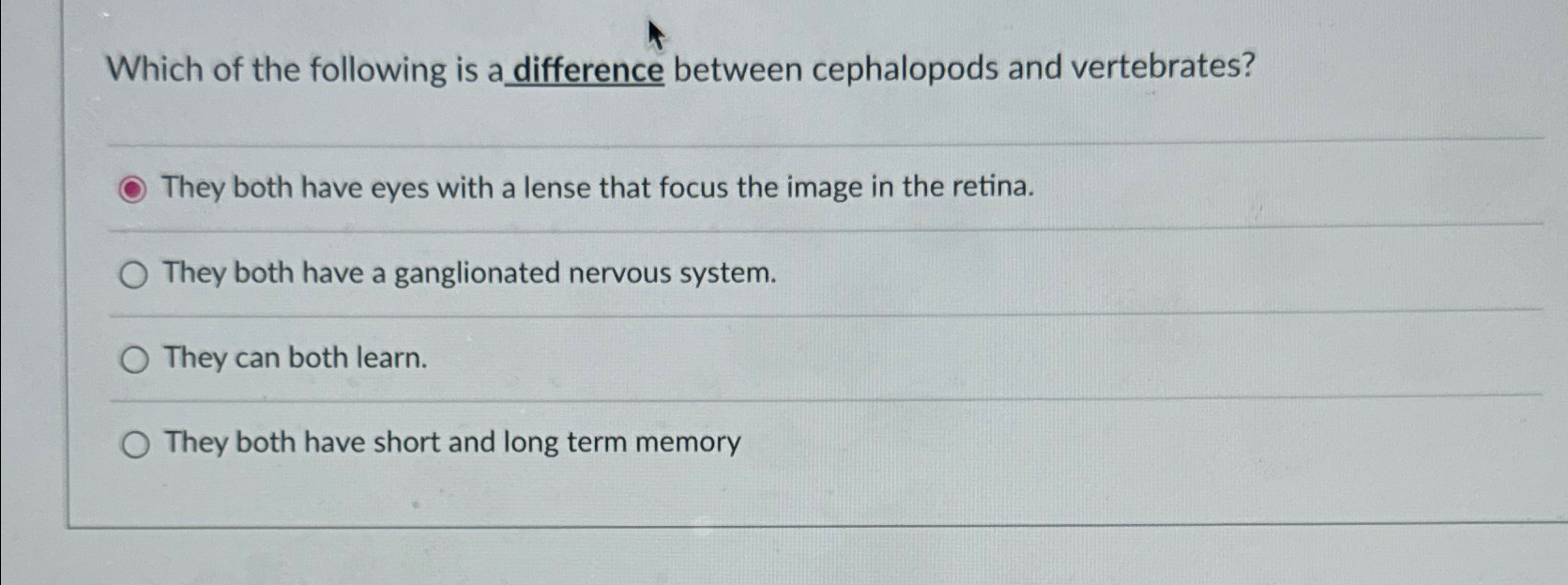 Solved Which of the following is a difference between | Chegg.com