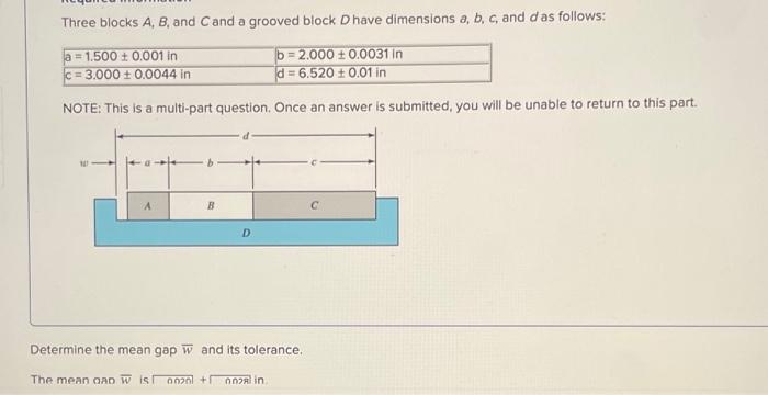 Solved Three blocks A, B, and Cand a grooved block Dhave | Chegg.com