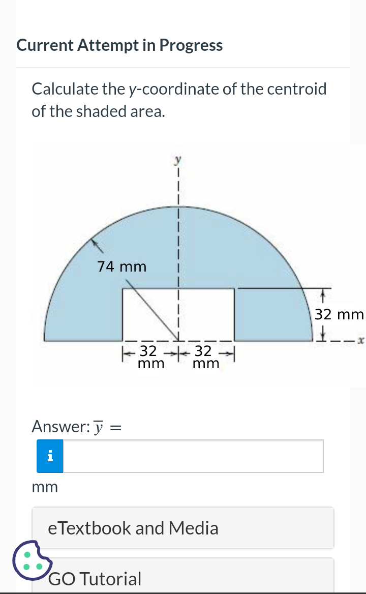 Solved Calculate the y-coordinate of the centroid of the | Chegg.com