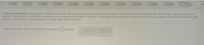 Solved Bnternet Wlewing A tesearctier wisties ta esumate the | Chegg.com