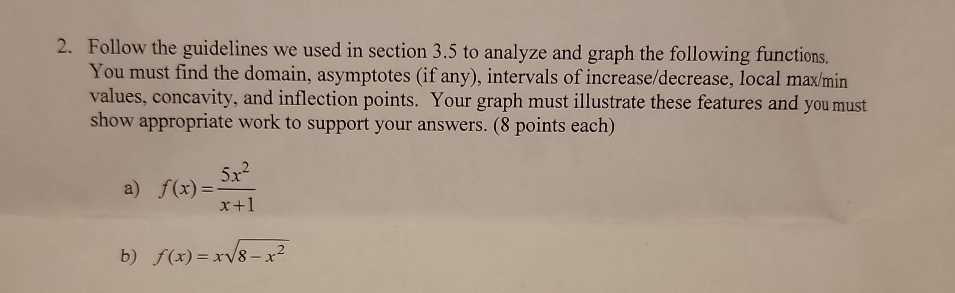 Solved 2. Follow the guidelines we used in section 3.5 to | Chegg.com