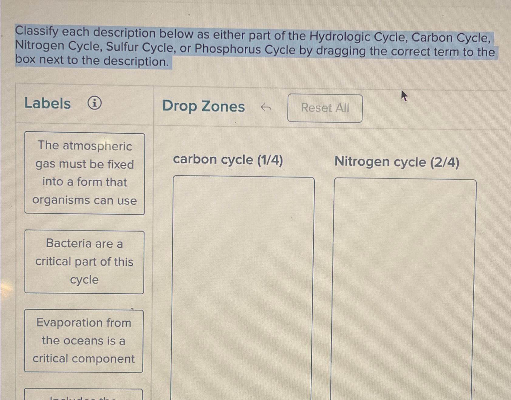 Solved Classify each description below as either part of the | Chegg.com