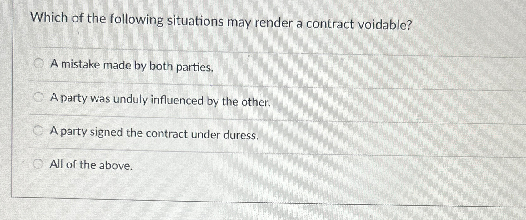 Solved Which of the following situations may render a | Chegg.com