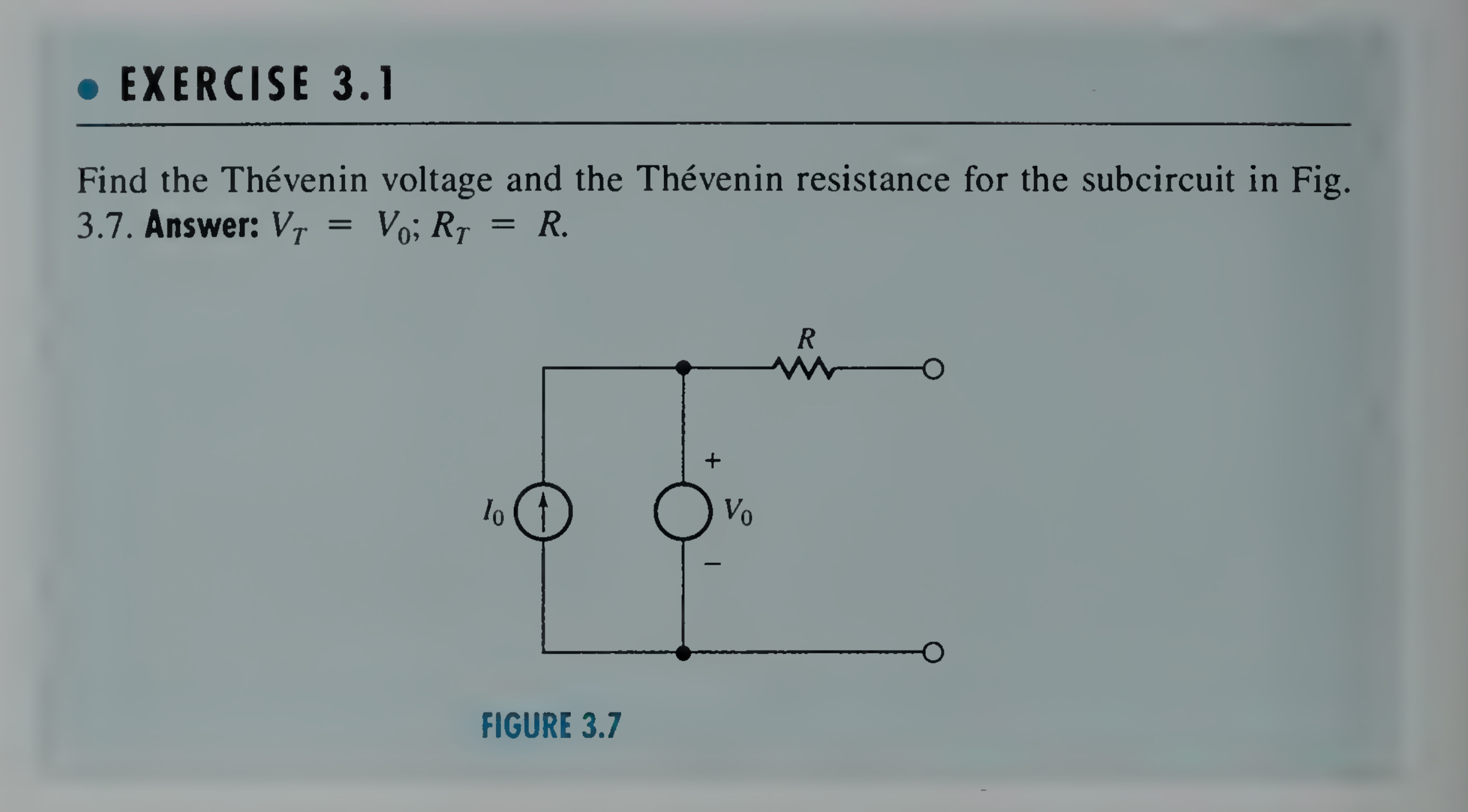 Solved EXERCISE 3.1Find the Thévenin voltage and the | Chegg.com