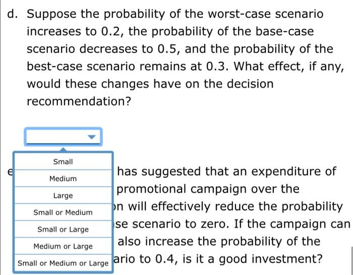 Solved c. Compute the expected value of perfect information. | Chegg.com