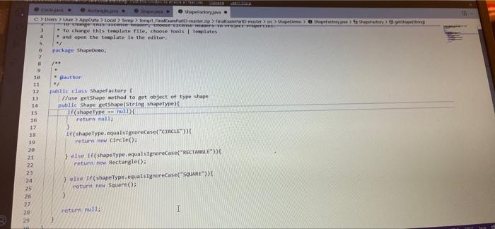 Solved Listen Refactor the code to improve it's design. In | Chegg.com