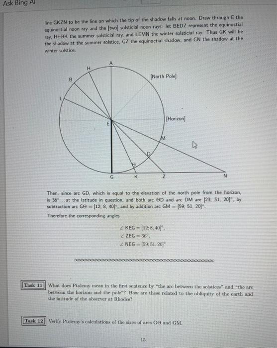 Solved line GKZN to be the line on which the tip of the | Chegg.com