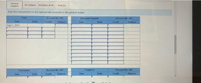 Solved Problem 8.3A (Static) Posting purchases and cash | Chegg.com