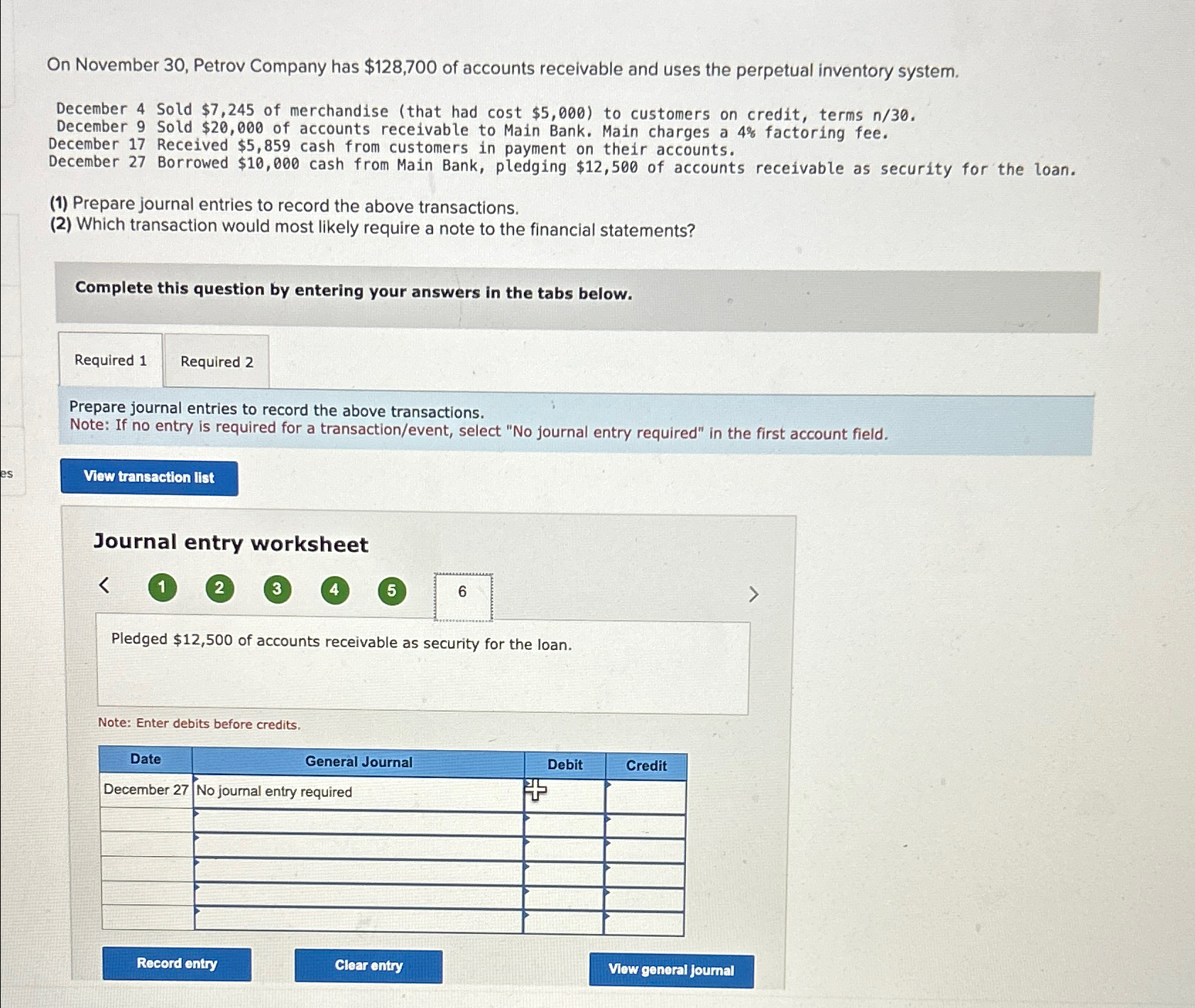 Solved On November 30, ﻿Petrov Company has $128,700 ﻿of | Chegg.com