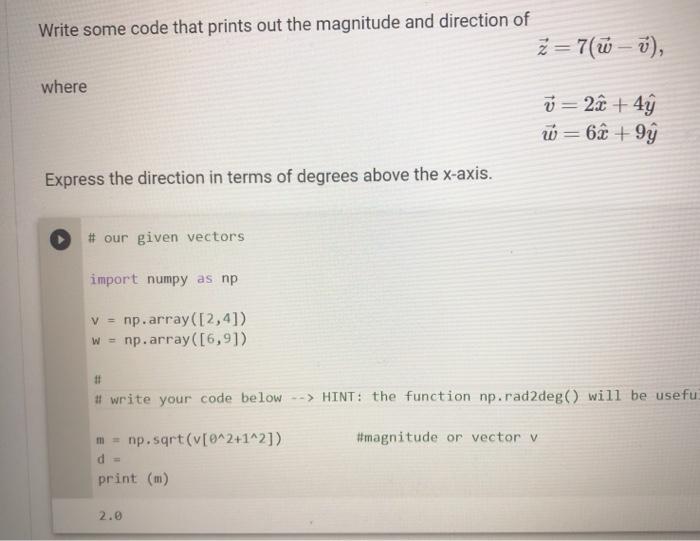 Solved Hello, please help with coding this answer regarding | Chegg.com