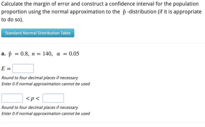 Solved Calculate the margin of error and construct a | Chegg.com
