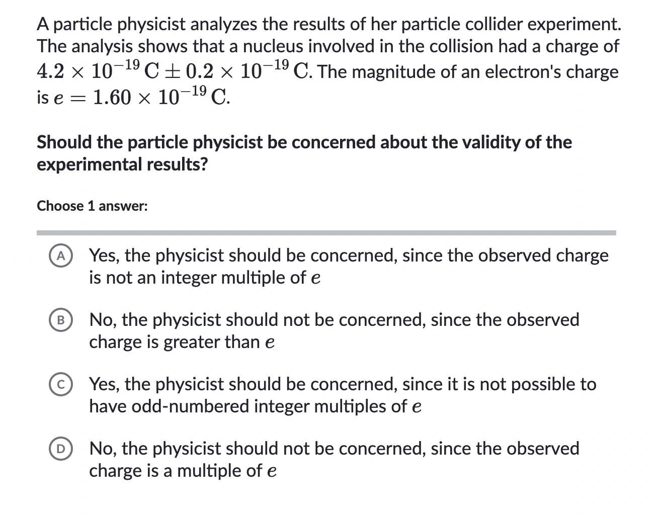Solved A particle physicist analyzes the results of her | Chegg.com