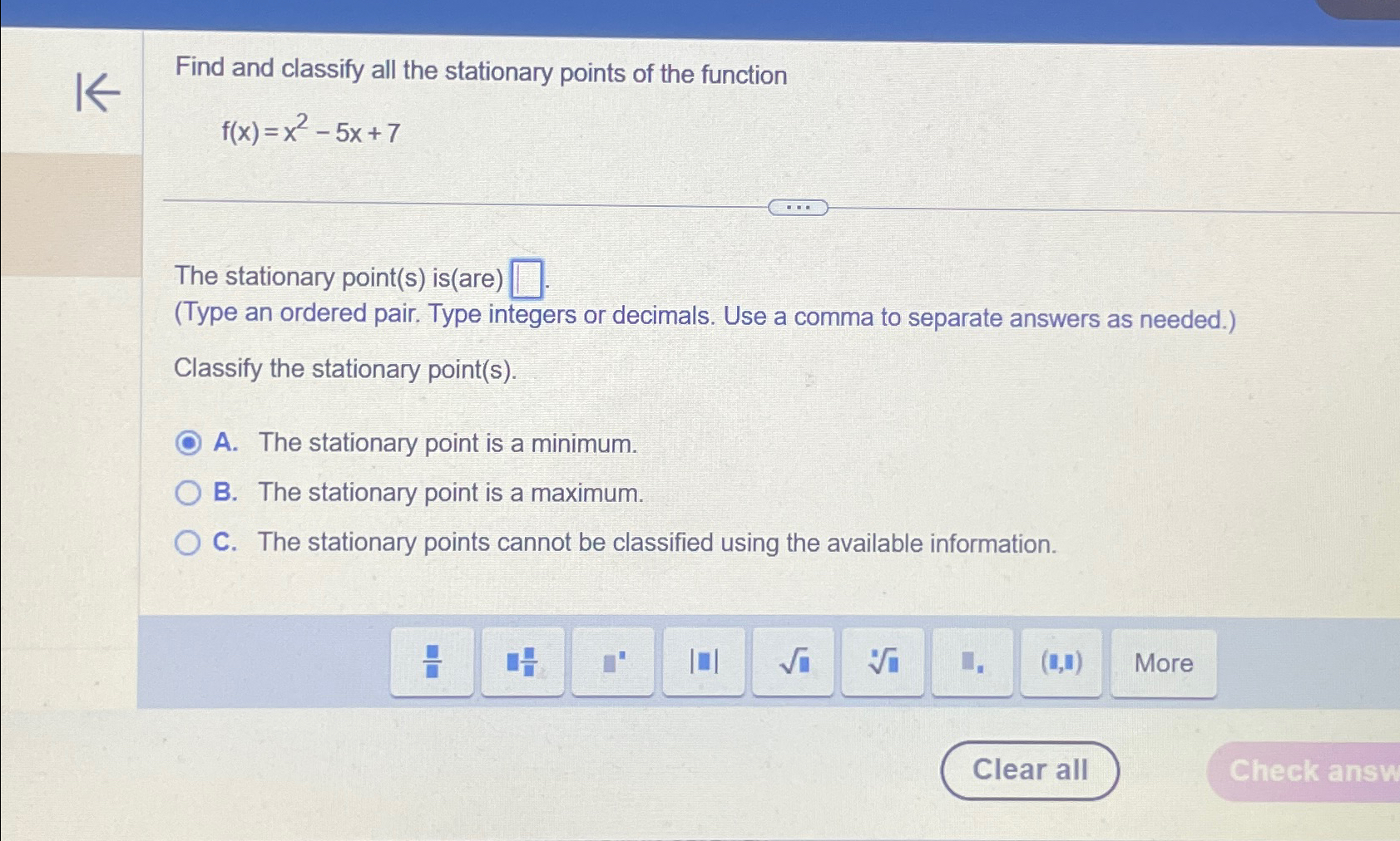 Solved Find and classify all the stationary points of the | Chegg.com