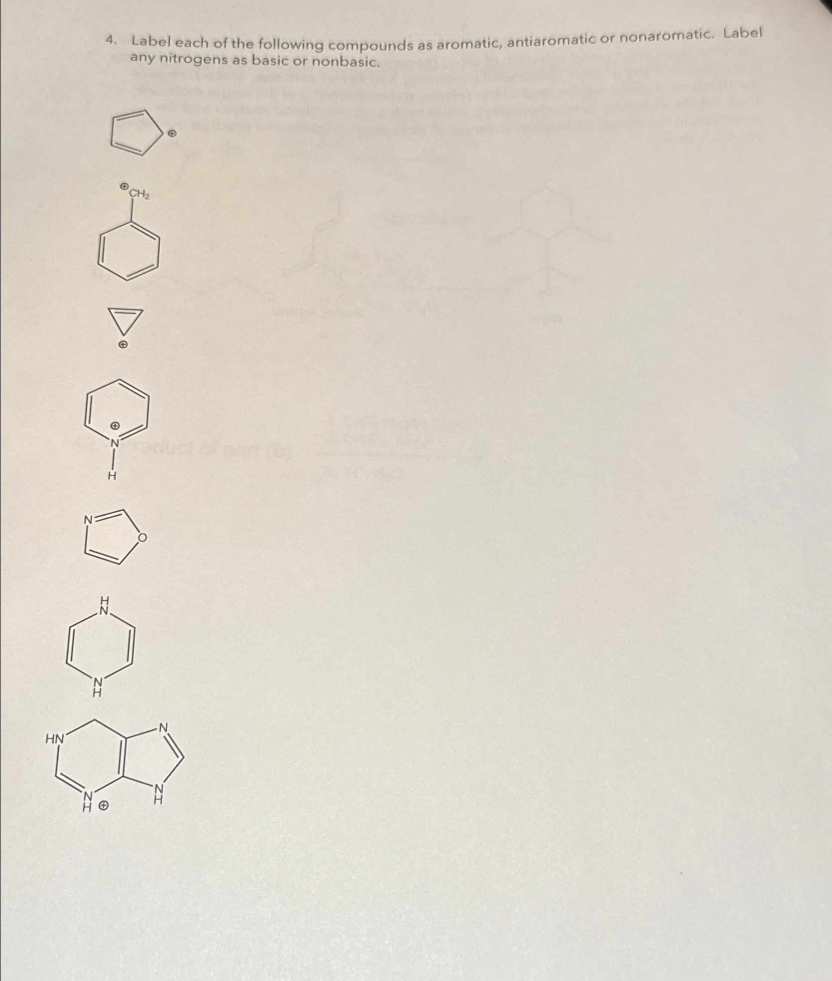 Solved Label each of the following compounds as aromatic, | Chegg.com