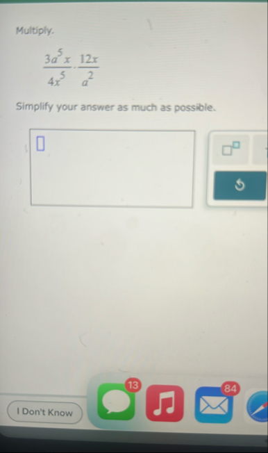 Solved Multiply.3a5x4x5*12xa2Simplify your answer as much as | Chegg.com