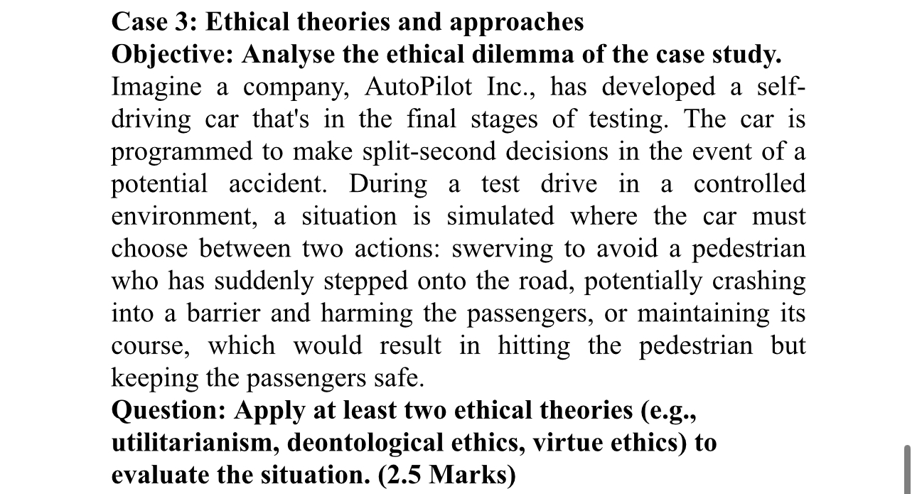Solved Case 3: Ethical theories and approachesObjective: | Chegg.com
