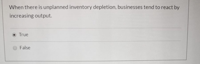 Solved When there is unplanned inventory depletion, | Chegg.com