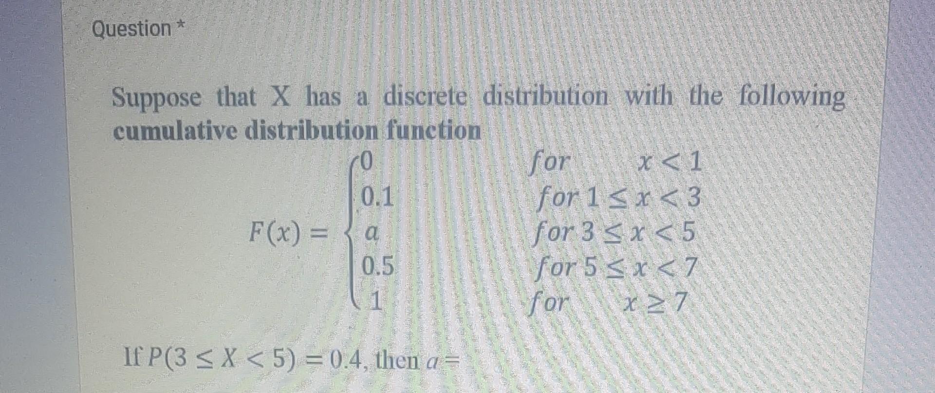 Solved Suppose that X has a discrete distribution with the | Chegg.com