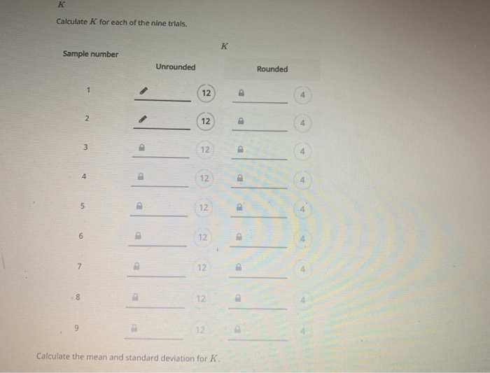 DATA CALIBRATION INITIAL CONCENTRATIONS Complete the | Chegg.com