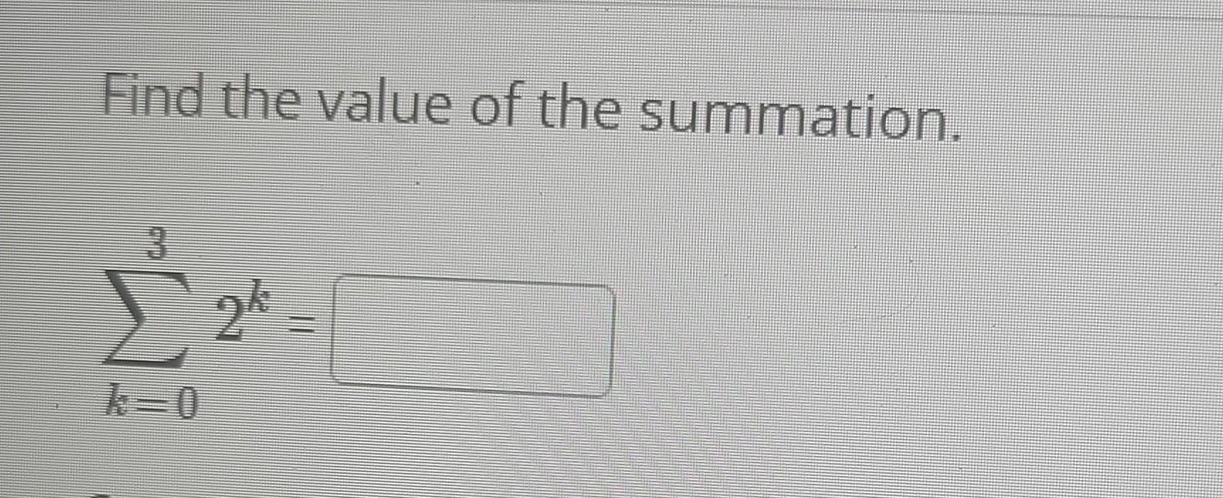 Solved Find ∑i=24(3(−21)i−1) First write out the | Chegg.com
