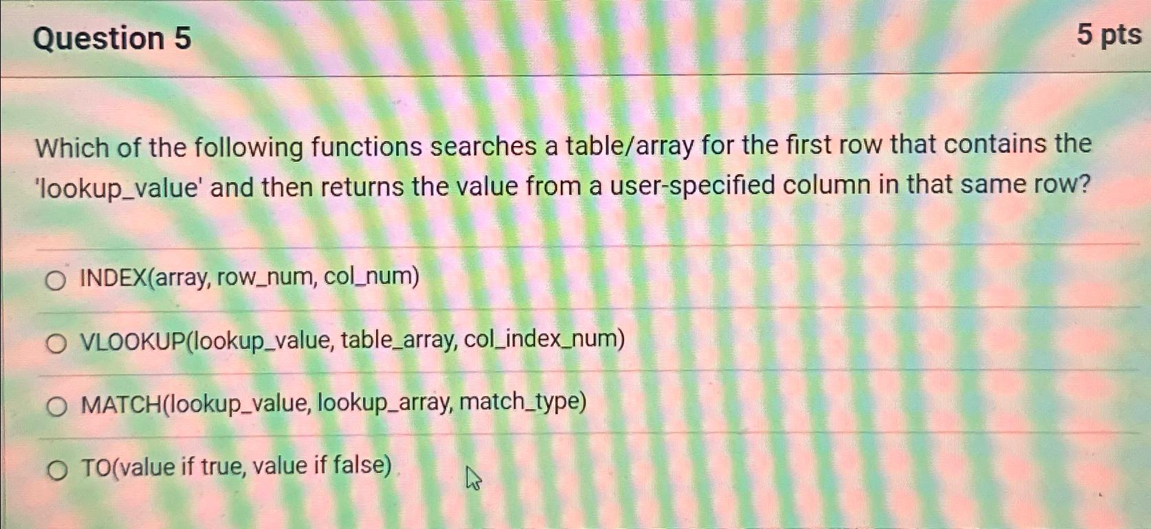 Solved Question 55 ﻿ptsWhich of the following functions | Chegg.com