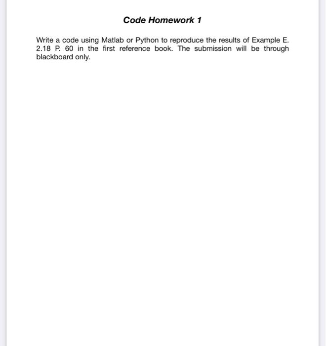 Solved Code Homework 1 Write A Code Using Matlab Or Python 0858