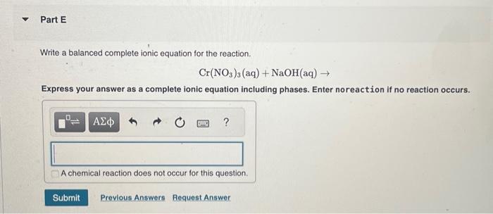 Solved Predict the products of each reaction and write | Chegg.com