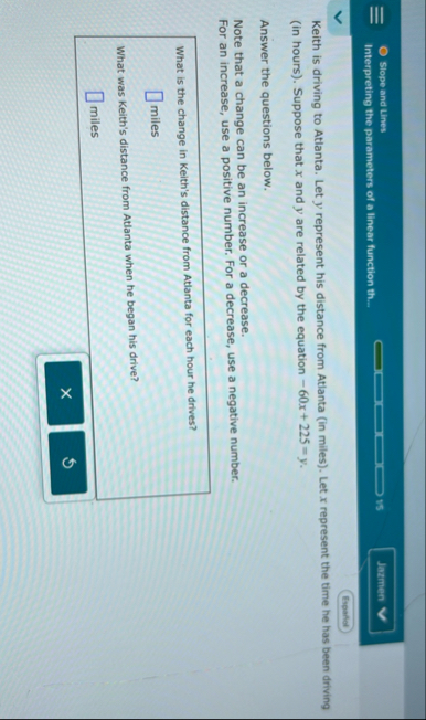 Solved Slope and LinesInterpreting the parameters of a | Chegg.com