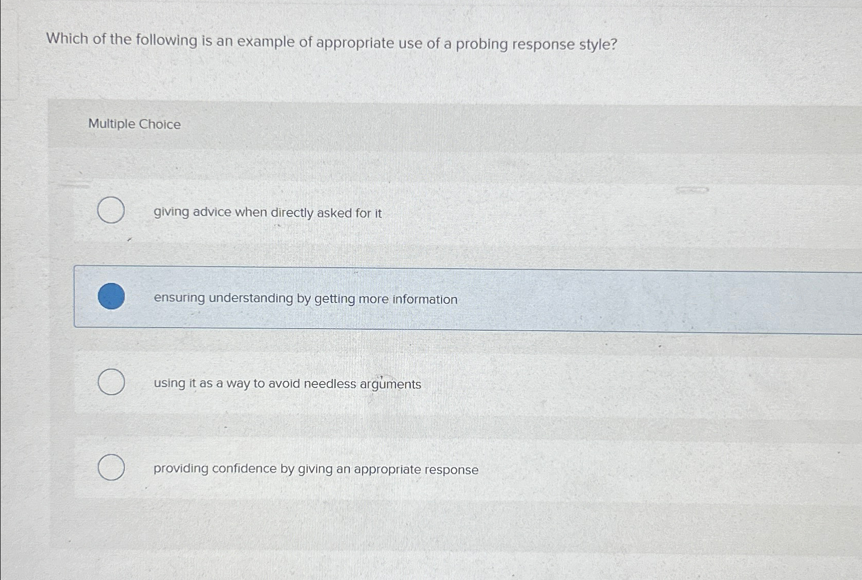Solved Which of the following is an example of appropriate | Chegg.com