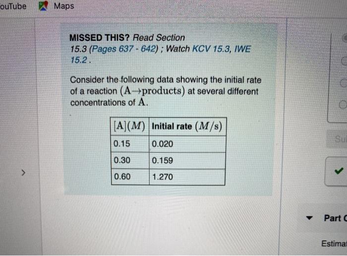 Solved ouTube Maps MISSED THIS? Read Section 15.3 (Pages | Chegg.com