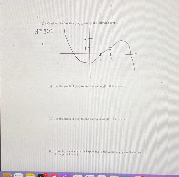 Solved (2) Consider the function g(x) given by che following | Chegg.com Solved (2) Consider the function g(x) given by che following | Chegg.com